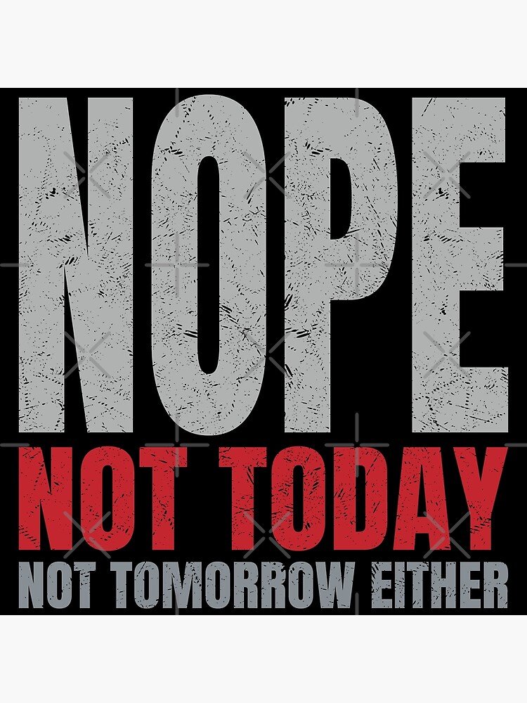 Nope Quotes Boys Typographic Printed T Shirt | Blue | Printed