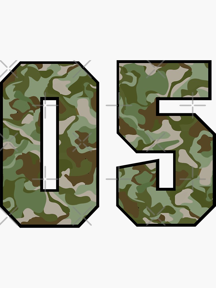 "Army Camouflage Number Five Soldiers Lucky Number 5" Sticker for Sale ...
