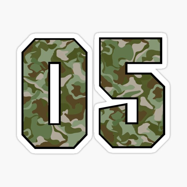 "Army Camouflage Number Five Soldiers Lucky Number 5" Sticker for Sale ...