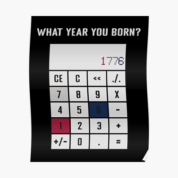 "What year you born?" Poster by FridPix | Redbubble