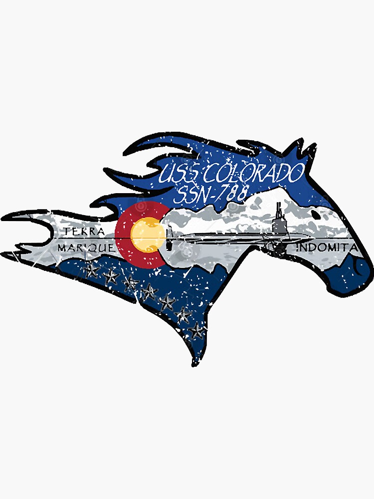 "USS Colorado - SSN 778 - Vintage Insignia " Sticker for Sale by ...