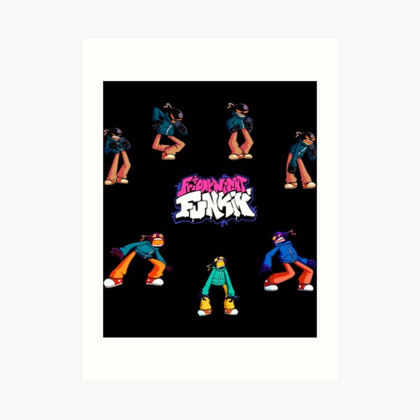 "Friday Night Funkin Whitty All Pose" Art Print by BradlineShop | Redbubble