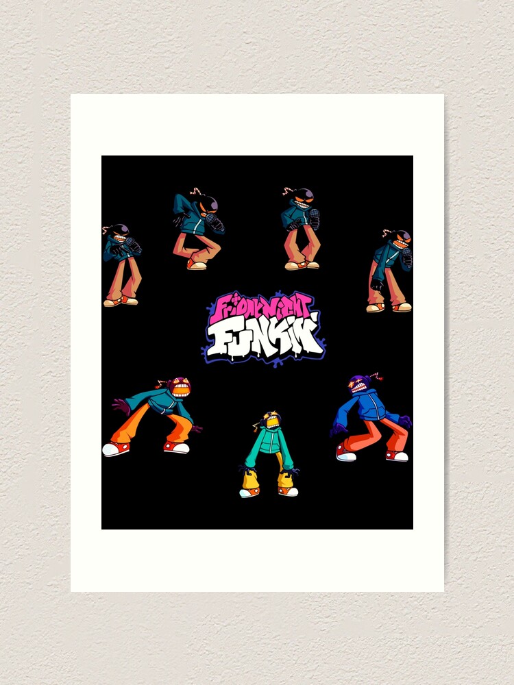 "Friday Night Funkin Whitty All Pose" Art Print by BradlineShop | Redbubble