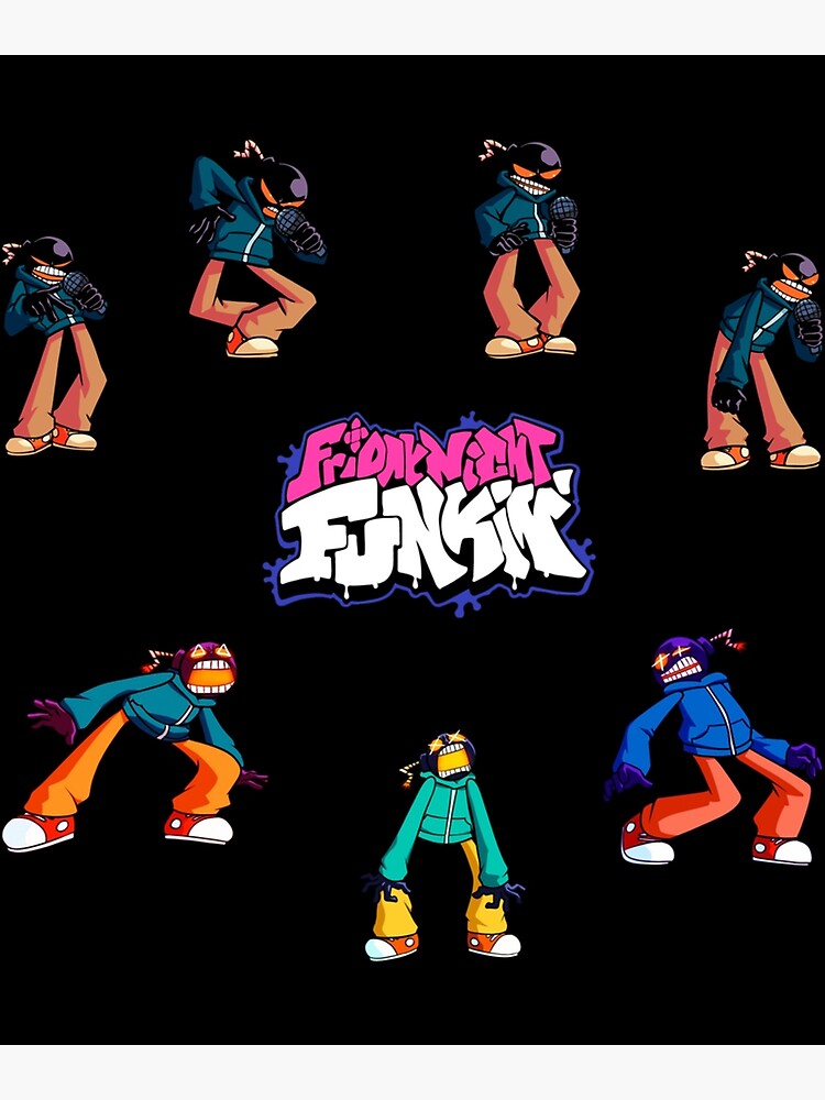 "Friday Night Funkin Whitty All Pose" Poster by BradlineShop | Redbubble