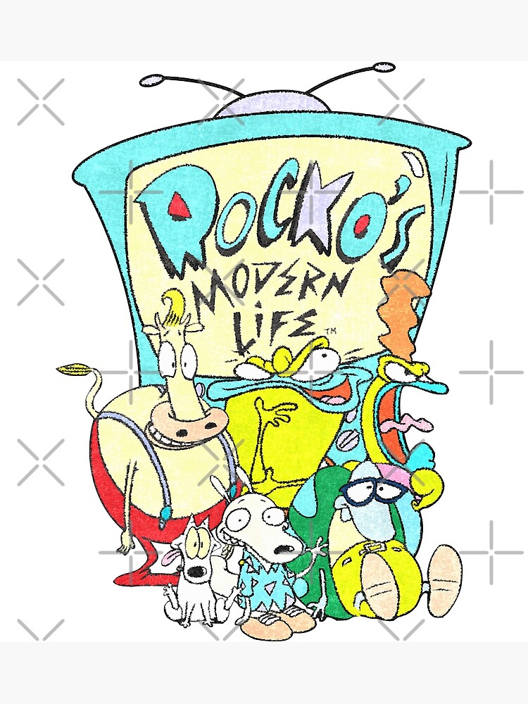 "Awesome Rocko's Modern Life T.V. with Characters" Art Print by ...