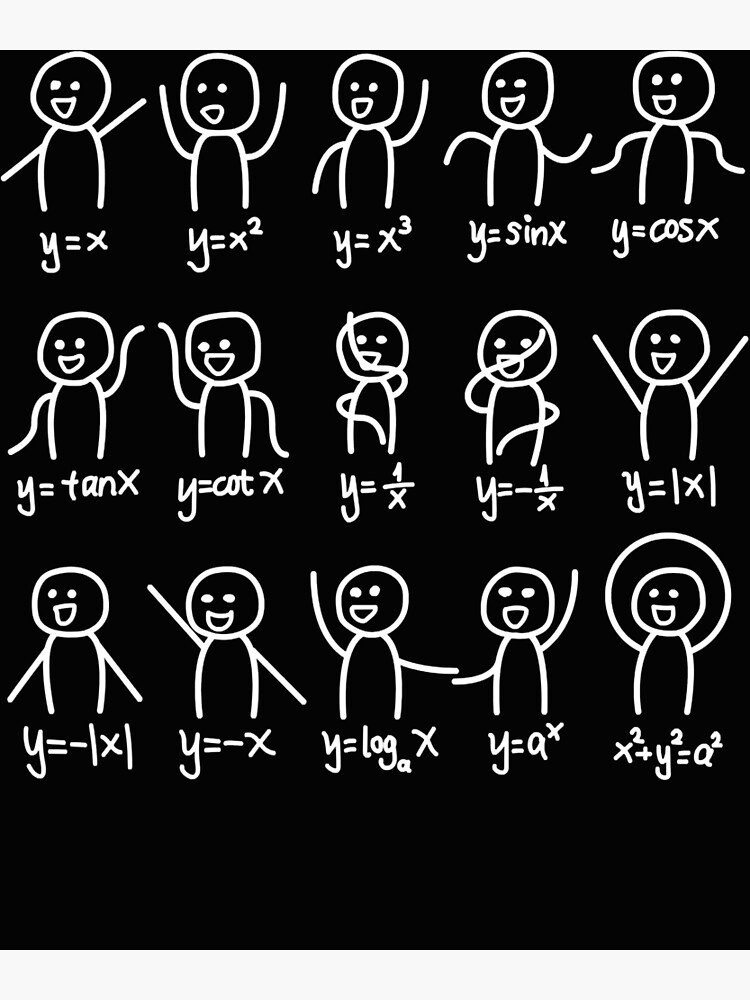 "Algebra Dance Funny Graph Figures Math Equation" Poster for Sale by ...