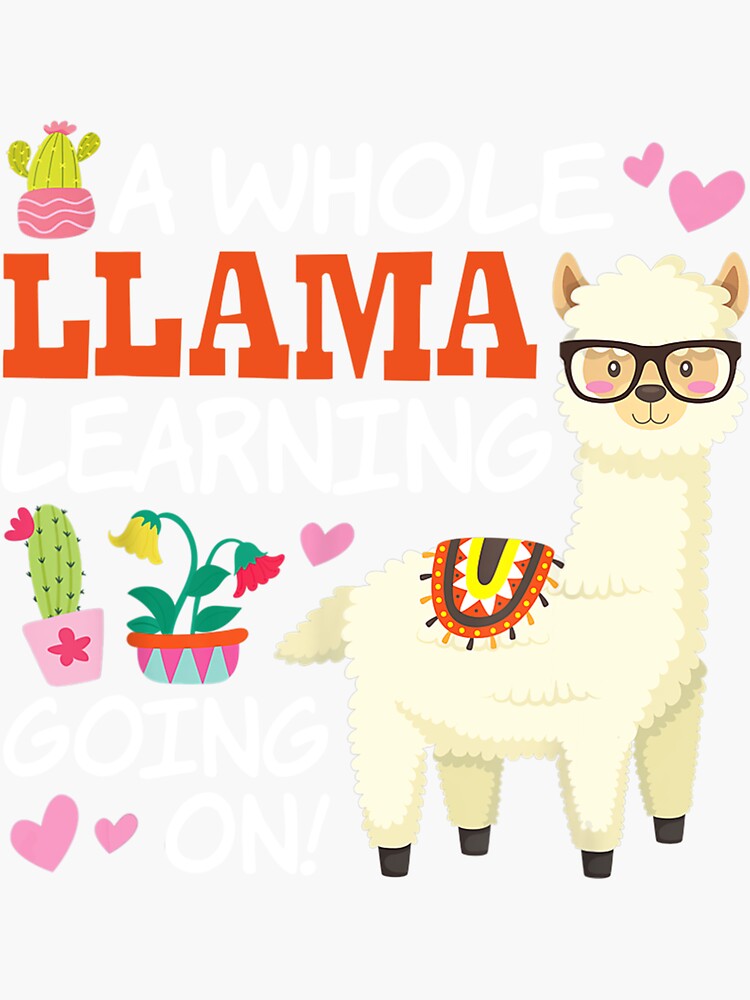 "Llama Learning Going On, School Students" Sticker for Sale by ...