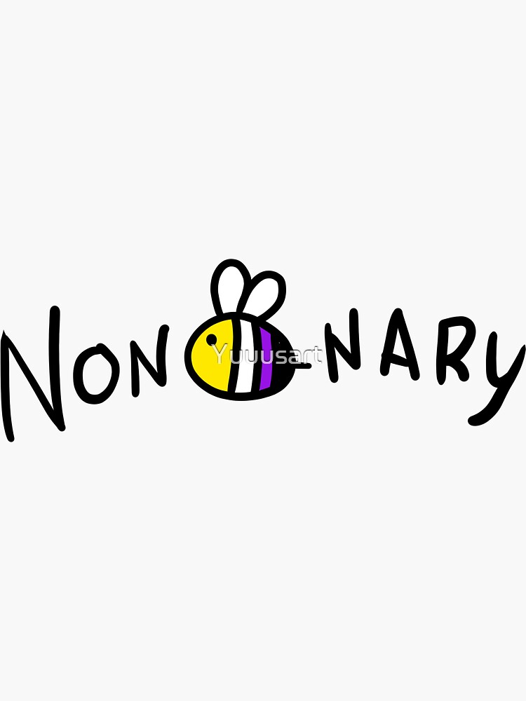 "Non-bee-nary (Flag ver.)" Sticker for Sale by Yuuusart | Redbubble