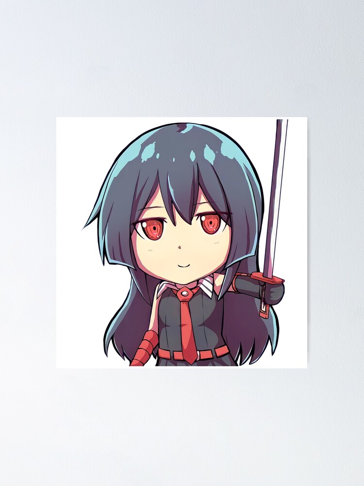 Akame Ga Kill Chibi Akame Poster By Shindouart Redbubble