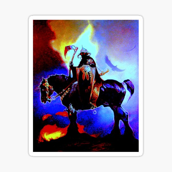 "The Death Dealer neon" Sticker for Sale by WeesDaGaia | Redbubble