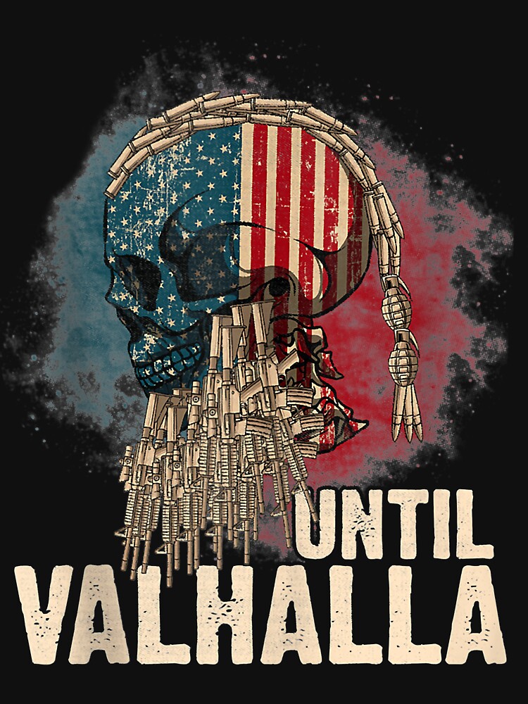 "Until Valhalla Viking US Flag Vintage Shirt-Til Valhalla Tank Top" T ...