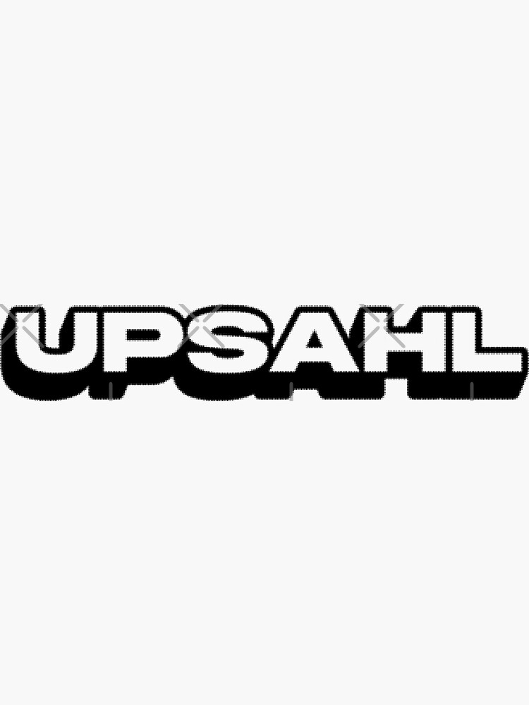 upsahl-simple-rasterized-text-sticker-by-lucaspeedy-redbubble