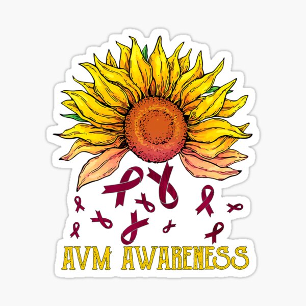 "Avm Awareness Sunflower" Sticker for Sale by EmmaPatel | Redbubble