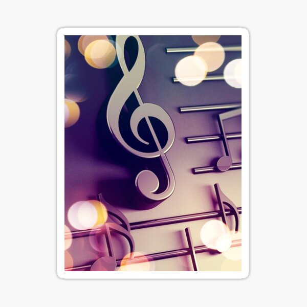 "Metal Music Note" Sticker for Sale by LeHongTien | Redbubble
