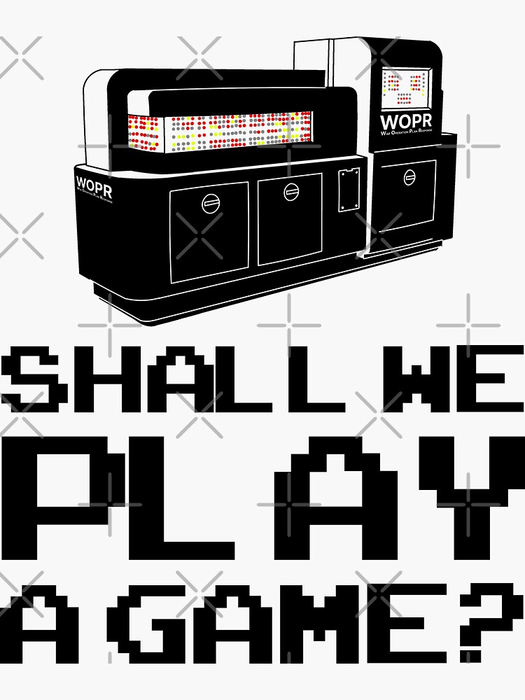 "WOPR - Shall We Play a Game?" Sticker for Sale by McPod | Redbubble