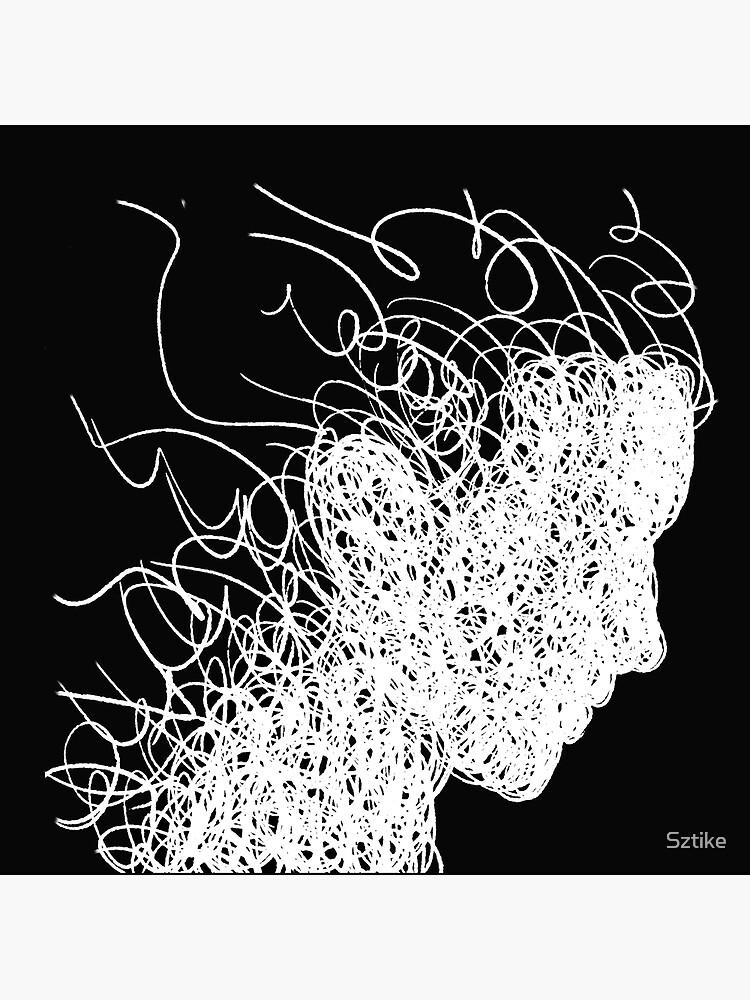 "Scribble Face" Poster by Sztike | Redbubble