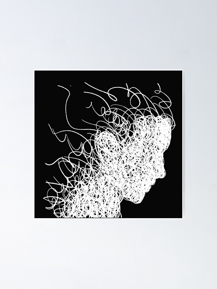 "Scribble Face" Poster by Sztike | Redbubble