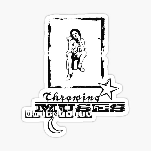"Throwing Muses University black" Sticker for Sale by LapinMagnetik ...