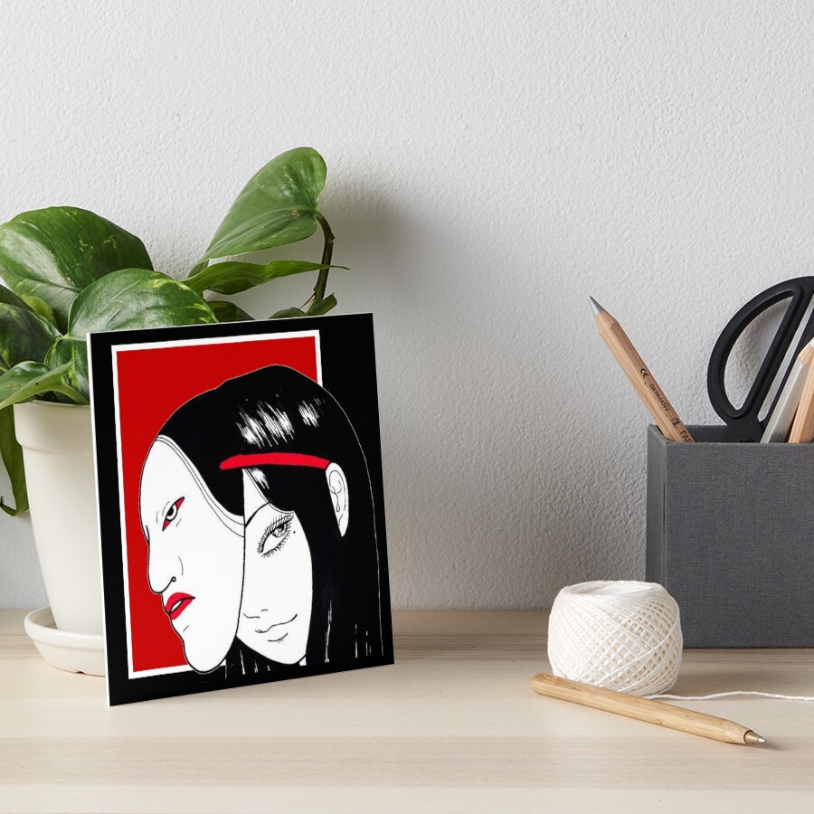 "Tomie Junji Ito Mask" Art Board Print for Sale by Kepidek | Redbubble