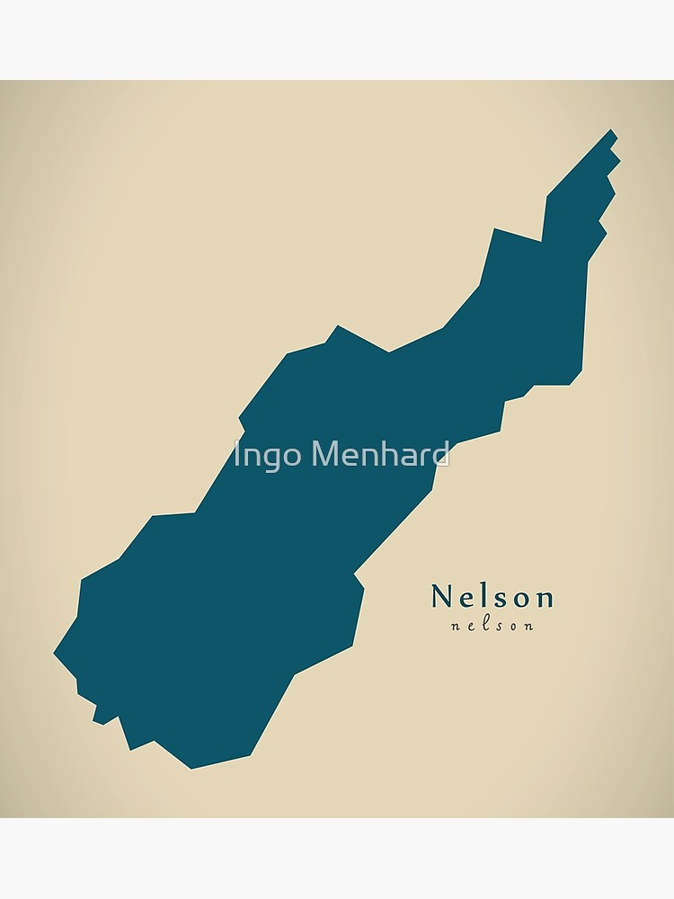 "Modern Map - Nelson region map New Zealand NZ" Poster for Sale by ...