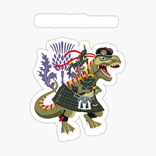 "Clanosaurus Rex: COCHRANEsauras rex Cochrane Family Tartan" Sticker ...