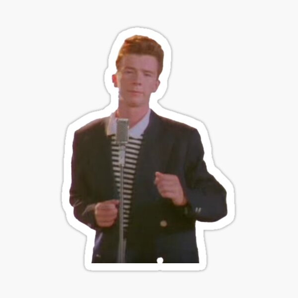 "rickroll" Sticker for Sale by panmlg | Redbubble