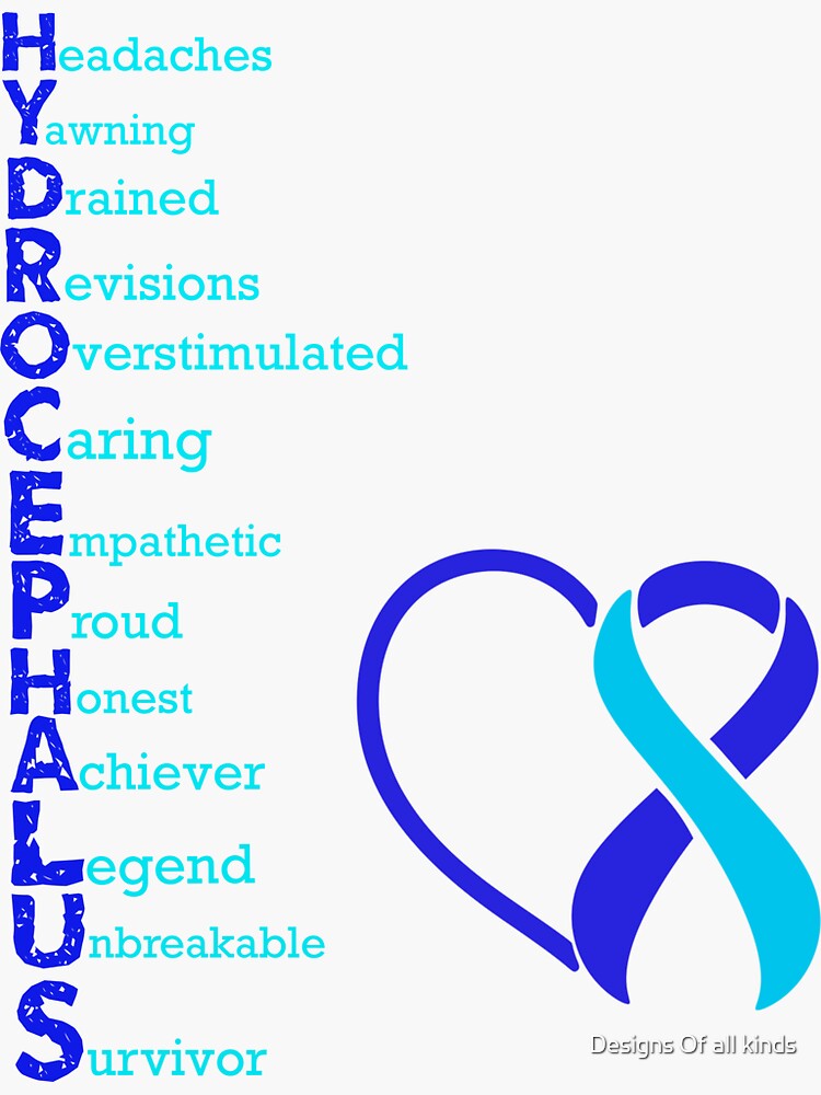 "Hydrocephalus Awareness relatable design " Sticker for Sale by ...