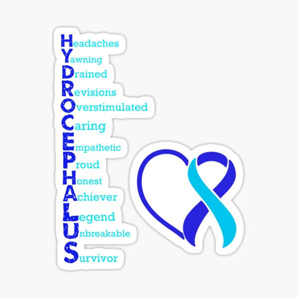 "Hydrocephalus Awareness relatable design " Sticker for Sale by ...
