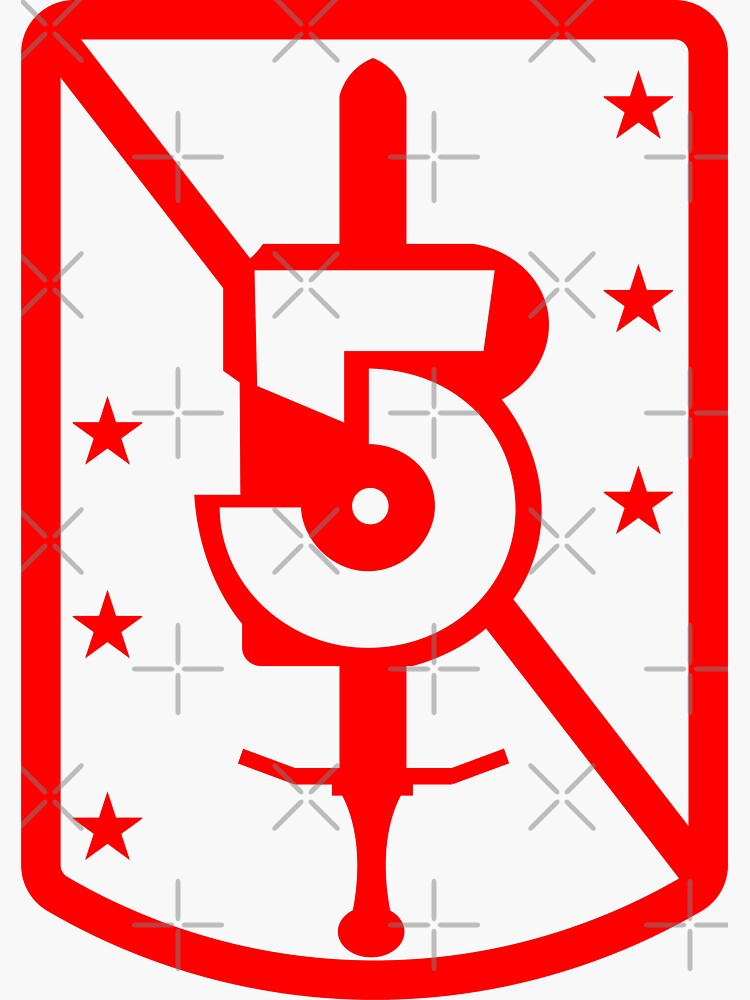 "Army of Light Sword and Shield Emblem Red" Sticker for Sale by McPod ...