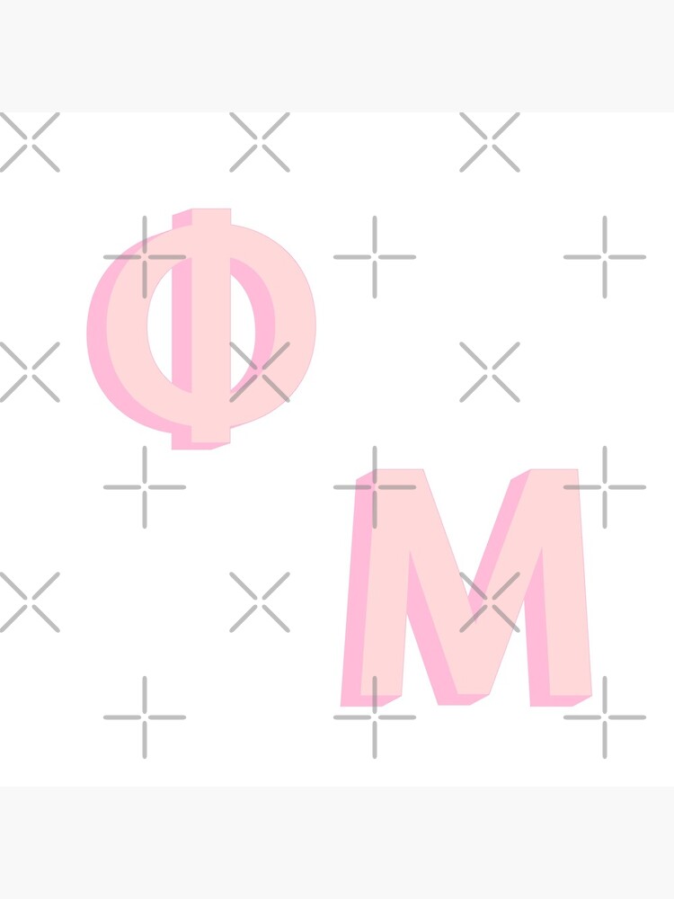 "Phi Mu Pink and Orange Greek Letter Sticker Pack" Art Print by ...