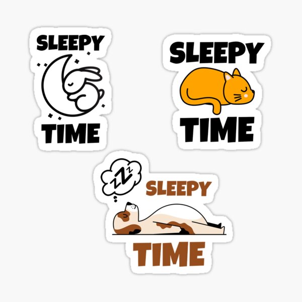 "Cute Sleeping Chibi Dog - Sleepy Time" Sticker for Sale by Stefch99 ...