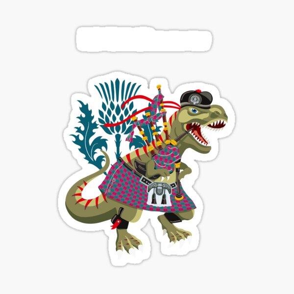 "Clanosaurus Rex LINDSAYsaurus rex Lindsay Family Tartan" Sticker for ...