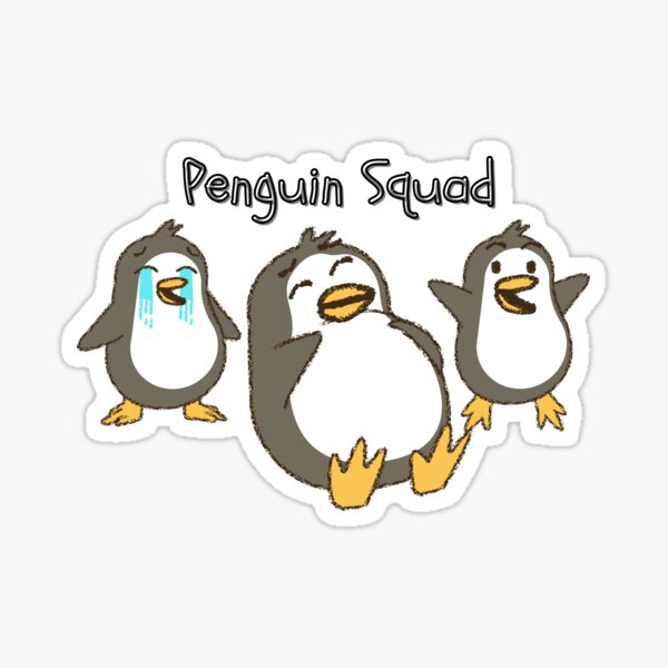 "Penguin Squad" Sticker for Sale by Miss-H | Redbubble