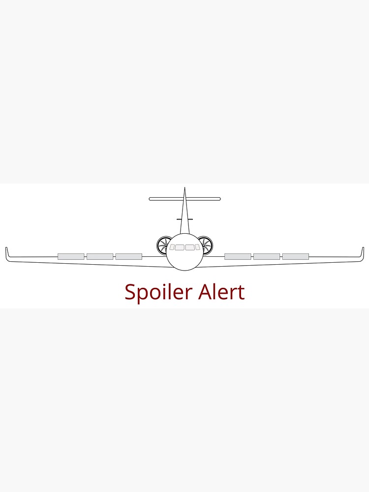 "Spoiler Alert" Sticker for Sale by AviationEqn | Redbubble