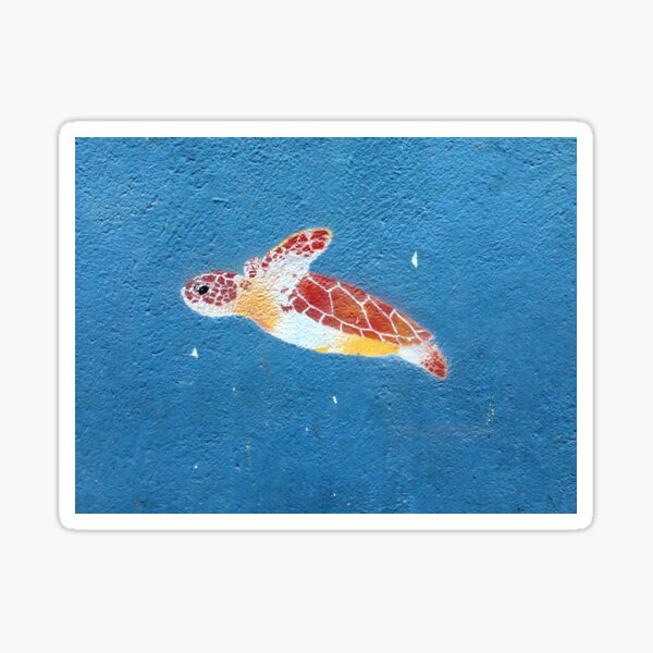 "Cute sea turtle street art graffiti " Sticker for Sale by mrMaarten ...