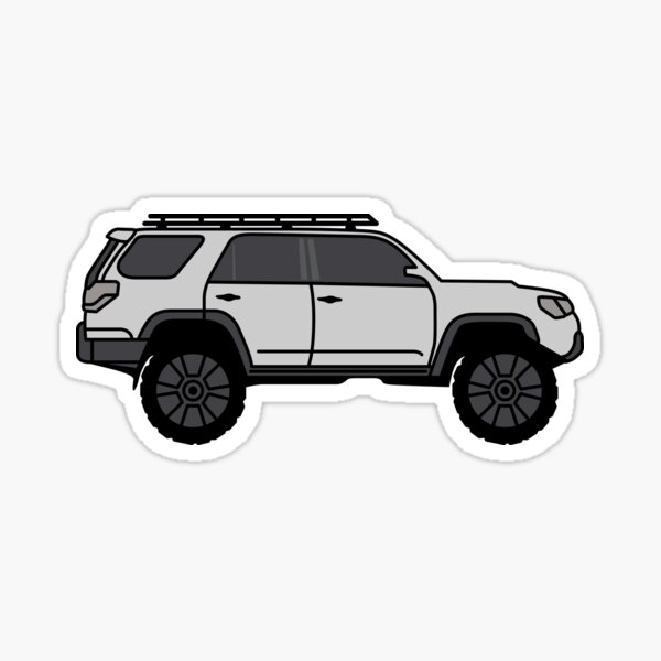 "Silver Toyota 4Runner Side Off-road" Sticker for Sale by sticker ...