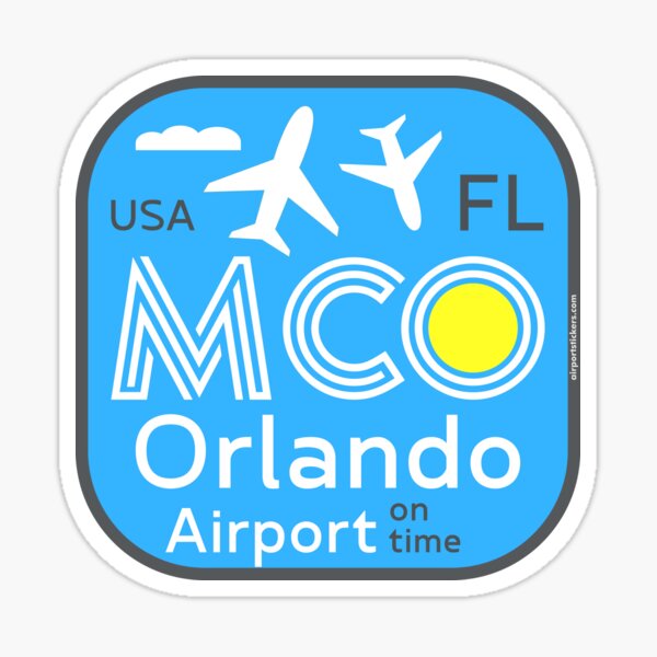 "MCO airport code plus Orlando" Sticker for Sale by airportstickers K ...