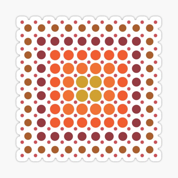 "Dotted Retro Gradient ~ Hazel" Sticker for Sale by zeljkica | Redbubble