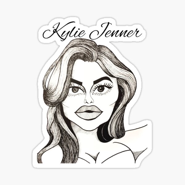 "kylie jenner" Sticker for Sale by kristiesketch | Redbubble