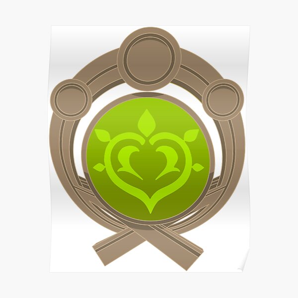 "Inazuma Dendro Vision" Poster for Sale by CJdigitaldesign | Redbubble