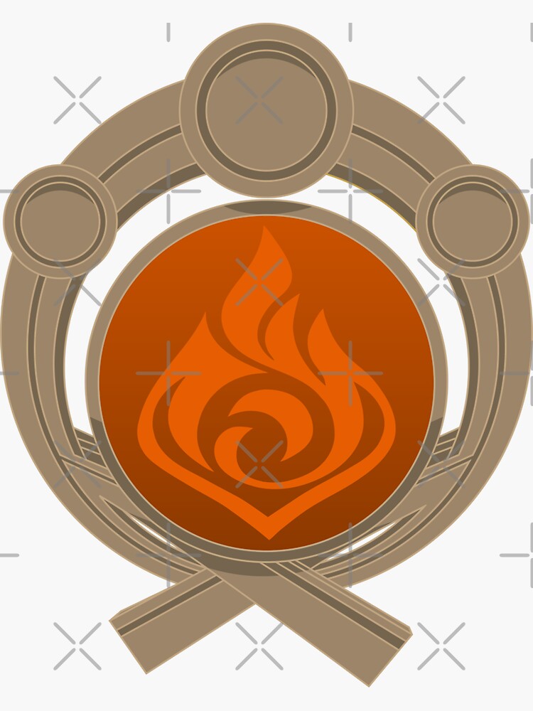 "Inazuma Pyro Vision" Sticker for Sale by CJdigitaldesign | Redbubble