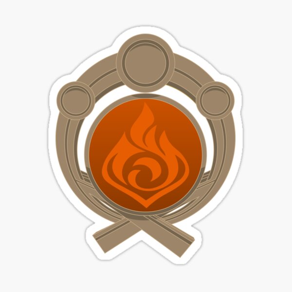 "Inazuma Pyro Vision" Sticker for Sale by CJdigitaldesign | Redbubble