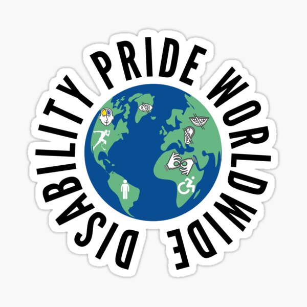 "Disability Pride Worldwide " Sticker for Sale by advocate20 | Redbubble