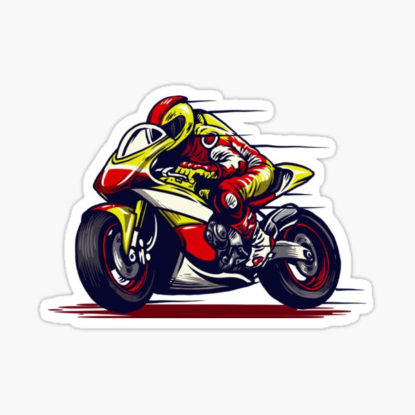 "Sports Bike Rider" Sticker for Sale by classicdshop | Redbubble