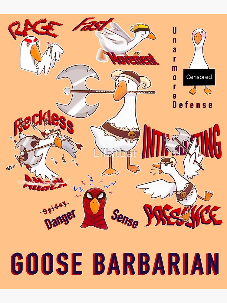 "Goose Barbarian" Poster for Sale by Lilbitbat | Redbubble