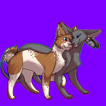 "Harestar x Crowfeather" Sticker for Sale by Tangletallon | Redbubble