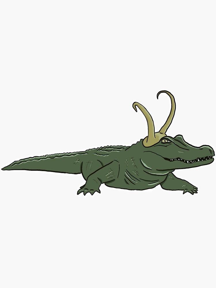"Alligator Loki" Sticker for Sale by samandrus | Redbubble
