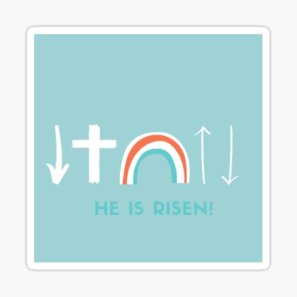 "Jesus is risen" Sticker for Sale by ruwereimperl | Redbubble