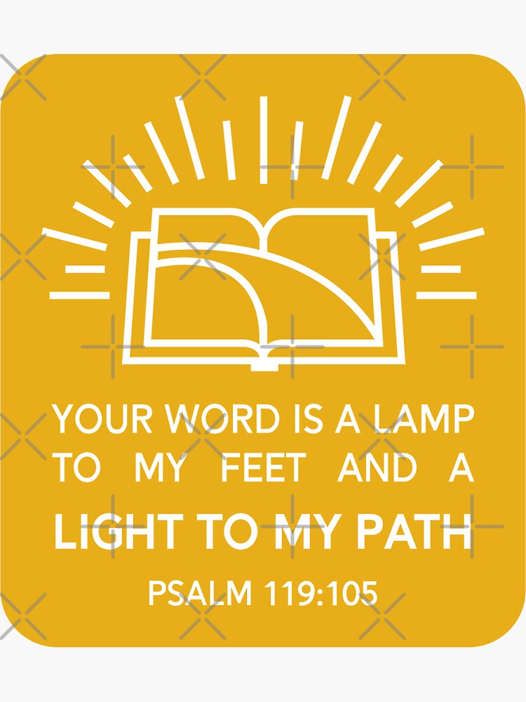 "Light To My Path" Sticker for Sale by joyfulinjesus | Redbubble