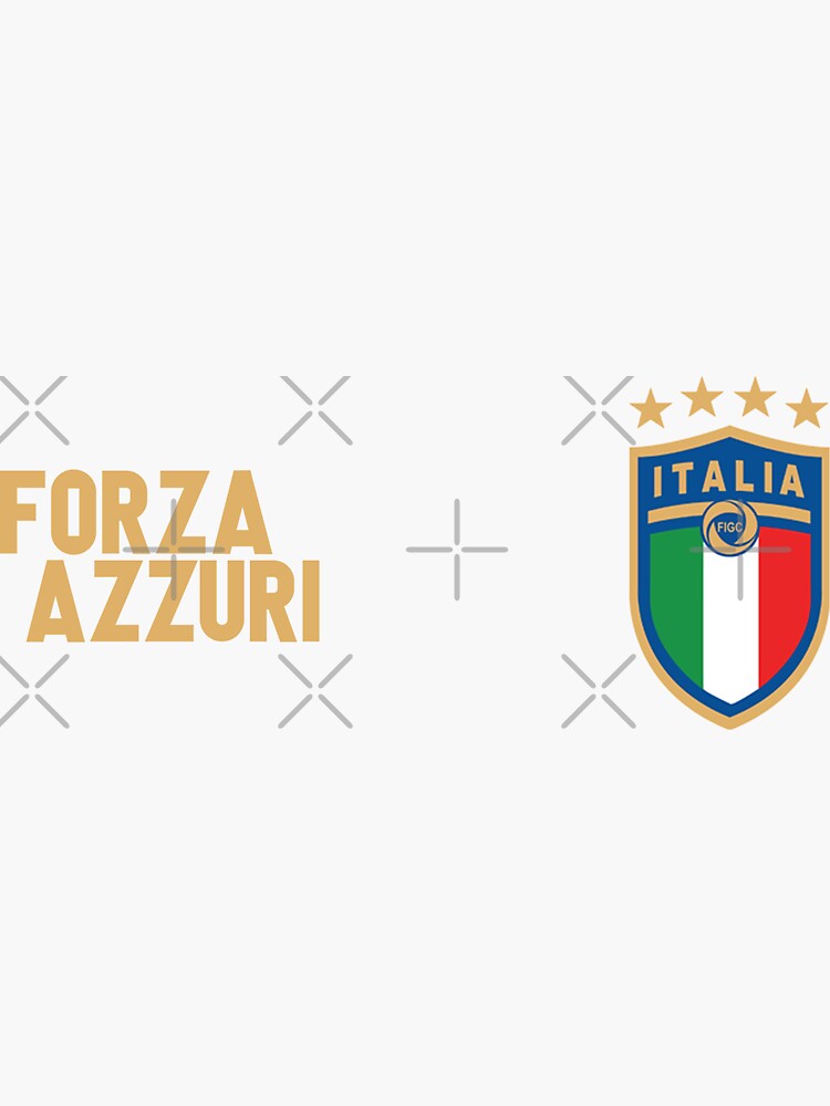 "Italy Soccer Italia Flag Forza Azzurri Football Fan" Sticker for Sale ...